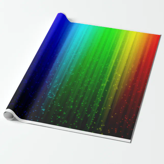 Bright & Classic Rainbow with Star Wrapping Paper | Zazzle