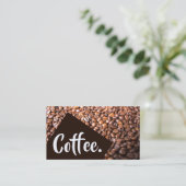 Bright Coffee Beans Block Simple Double Punch Loyalty Card | Zazzle