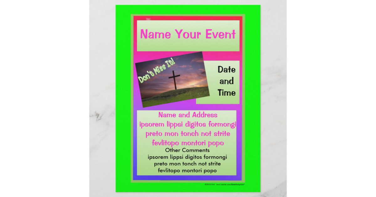 Bright Colored Special Event Flyer | Zazzle