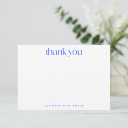 Bright Colorful Abstract Art Custom Name Thank You Card | Zazzle
