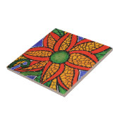 Bright Colorful Flower Art Ceramic Tile | Zazzle