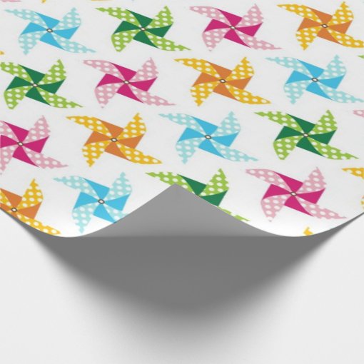 Bright Colorful Pinwheel Pattern Wrapping Paper | Zazzle