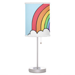 Bright Colorful Rainbow Illustration Table Lamp | Zazzle