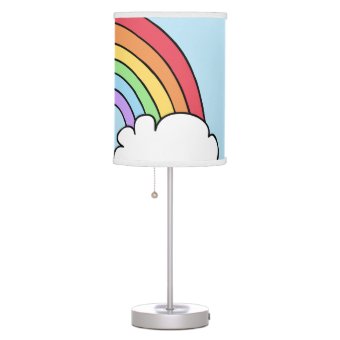 Bright Colorful Rainbow Illustration Table Lamp | Zazzle