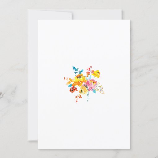 Bright Colorful Watercolor Floral Wedding Invitation | Zazzle