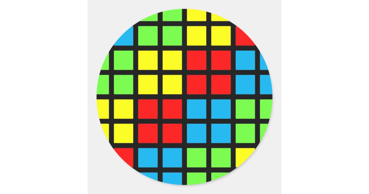 Bright Coloured Optical Illusion Stickers | Zazzle