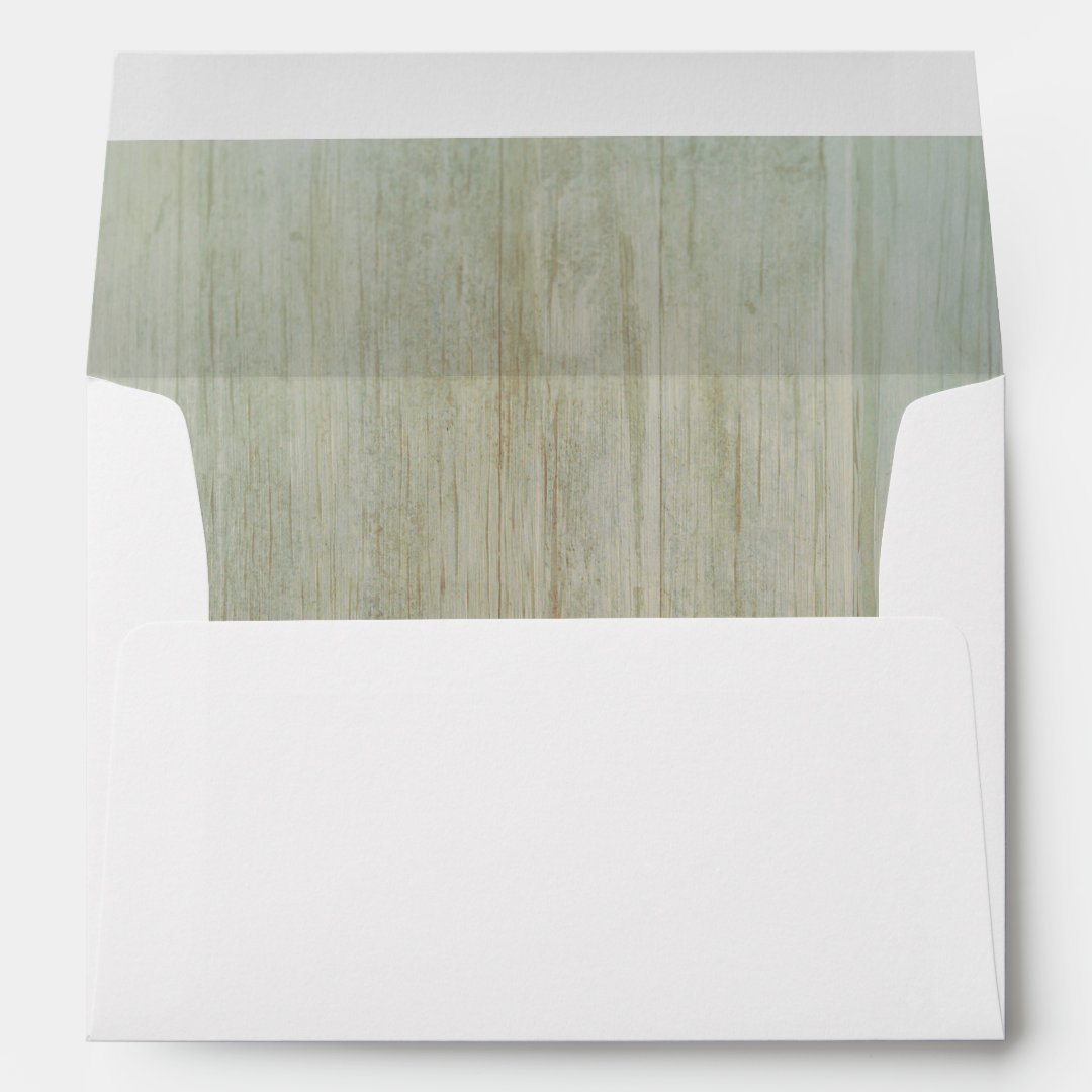 Bright Country Rustic Wood Barn Wedding Envelope | Zazzle