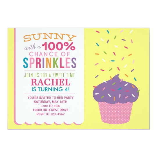 Bright Cupcake Sprinkles Birthday Card | Zazzle.com