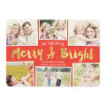 Bright Days Editable Color Collage Holiday Cards | Zazzle