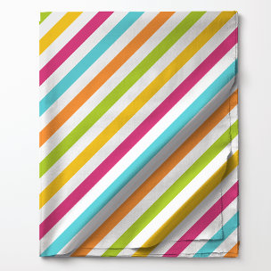 Rainbow Color Diagonal Stripes Pattern Fabric | Zazzle