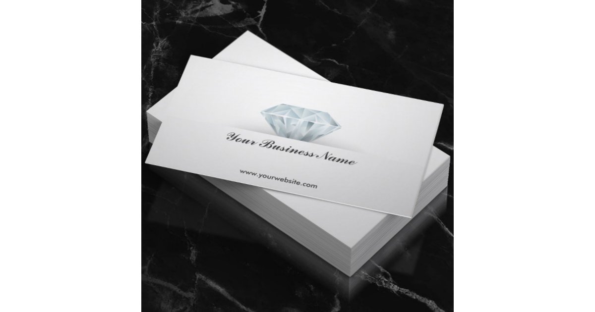Bright Diamond Jewelry Design Business Card | Zazzle