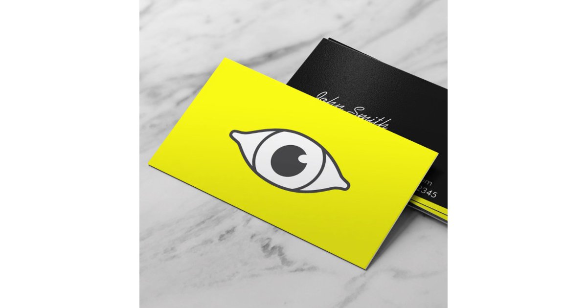 Bright Eye Optometrist & Eye Care Business Card | Zazzle