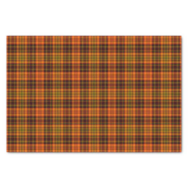 Bright Fall Plaid Tissue Paper | Zazzle