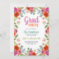 Bright Floral Graduation Party Invitation | Zazzle