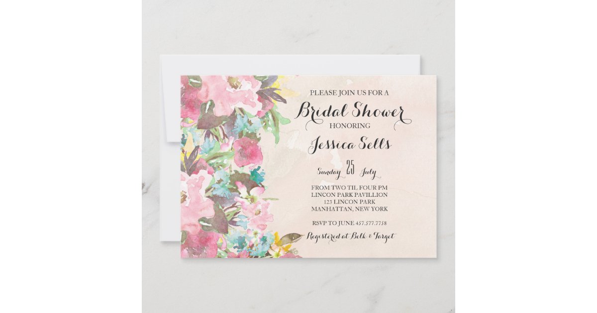 Bright Floral Invitation | Zazzle