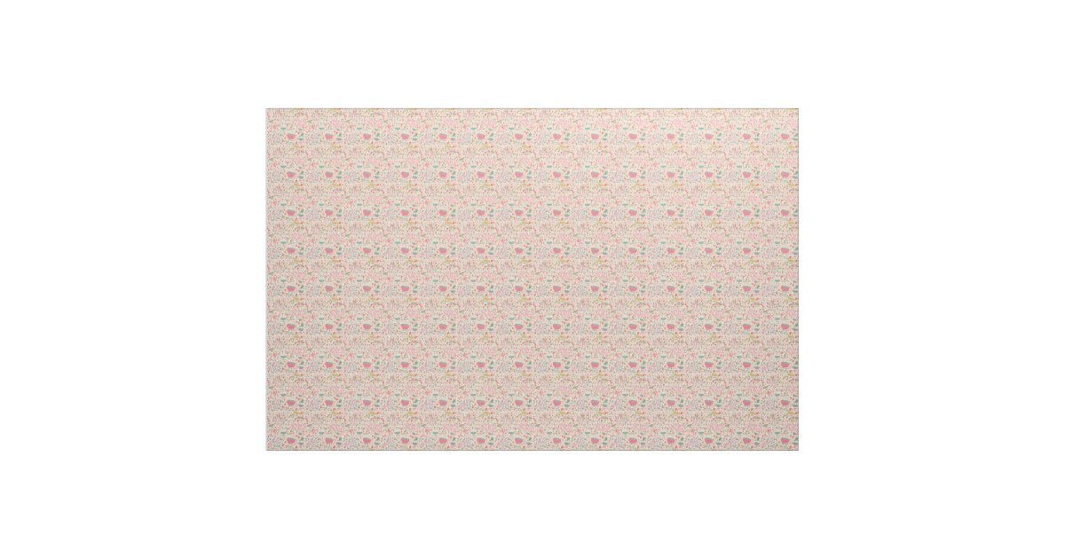 Bright floral pattern fabric | Zazzle