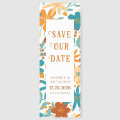 Bright Floral QR Code Save the Date Bookmarks | Zazzle