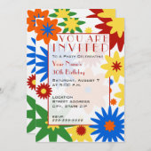 Bright Flowers Party Invitation | Zazzle