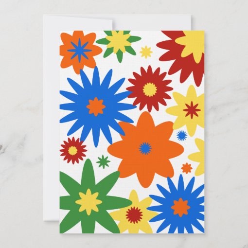 Bright Flowers Party Invitation | Zazzle