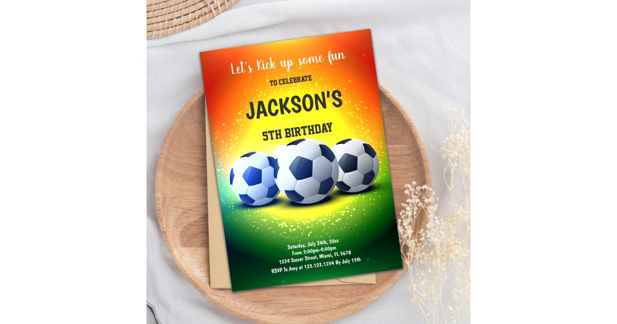 Bright Football Party Theme Invitation | Zazzle