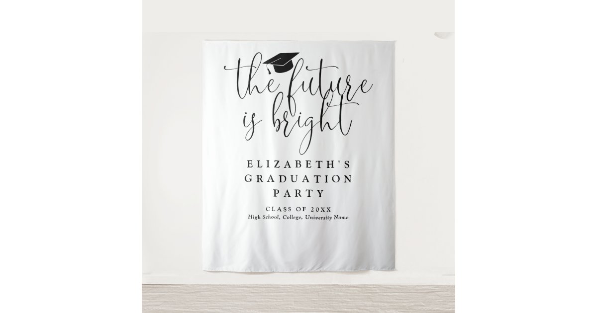 Bright Future Graduation Party Photo Backdrop | Zazzle