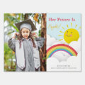 Bright Future Sunshine Rainbow Graduation Photo Sign | Zazzle