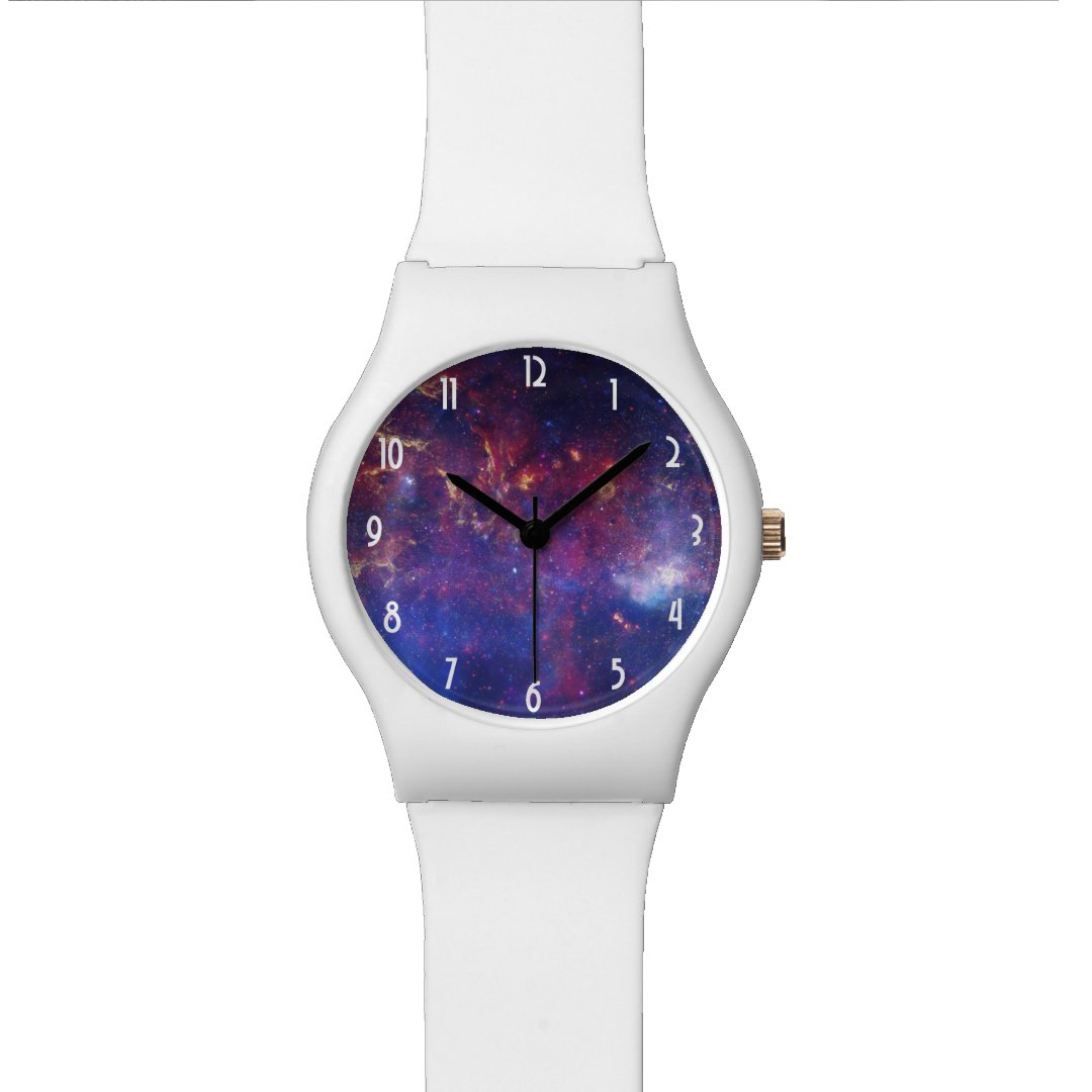 Bright Glowing Galaxy in Outer Space Wristwatch | Zazzle