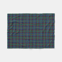 Bright Green and Royal Blue Stevenson Clan Tartan Fleece Blanket | Zazzle