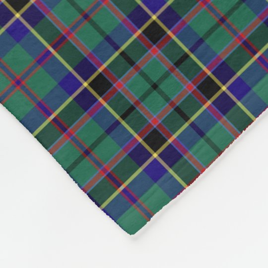 Bright Green and Royal Blue Stevenson Clan Tartan Fleece Blanket ...