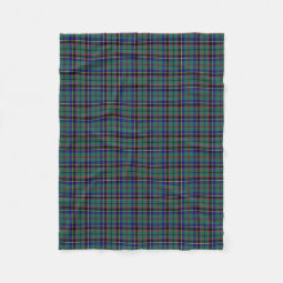 Bright Green and Royal Blue Stevenson Clan Tartan Fleece Blanket | Zazzle