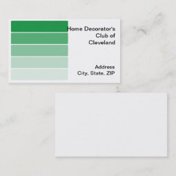 Bright Green Paint Samples Business Card | Zazzle