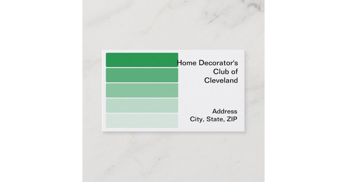 Bright Green Paint Samples Business Card | Zazzle