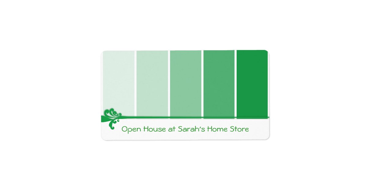 Bright Green Paint Samples Label | Zazzle