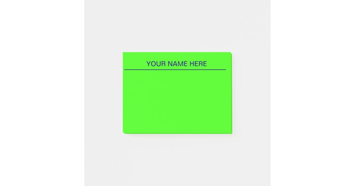 Bright Green Post It Notes | Zazzle