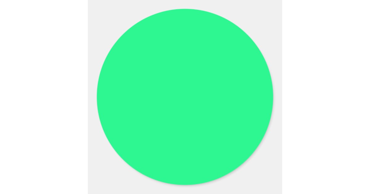 Bright Green Round Sticker | Zazzle