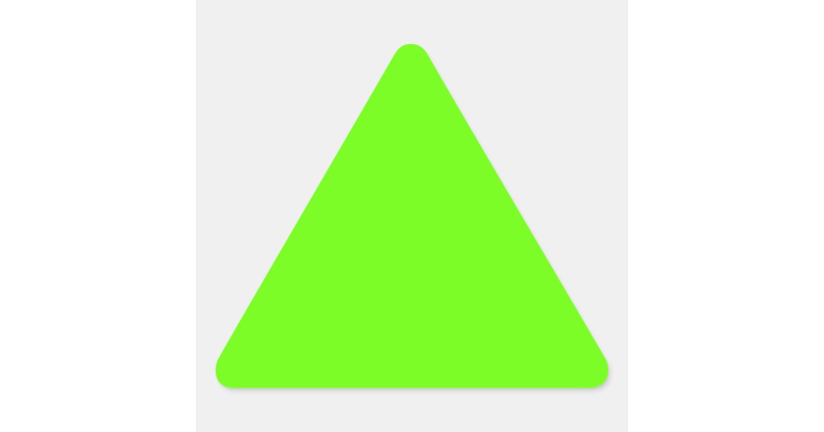 Bright Green Triangle Sticker | Zazzle