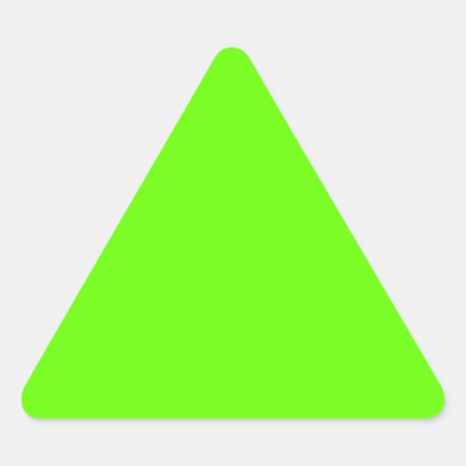 Bright Green Triangle Sticker | Zazzle