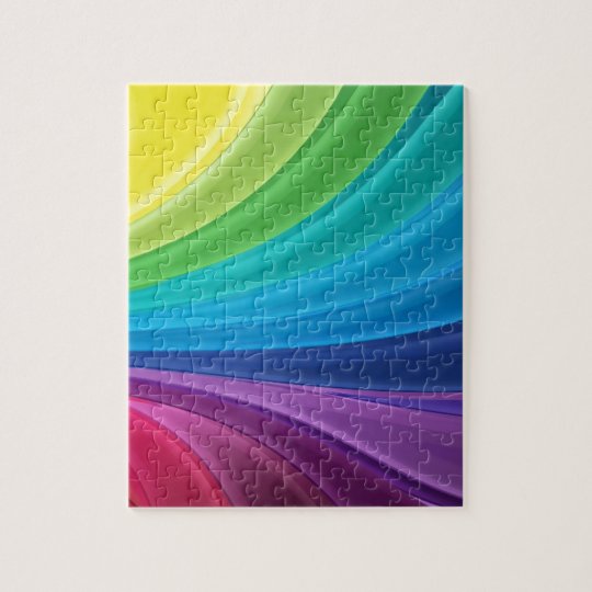 Bright Happy Digital Rainbow Jigsaw Puzzle | Zazzle.com