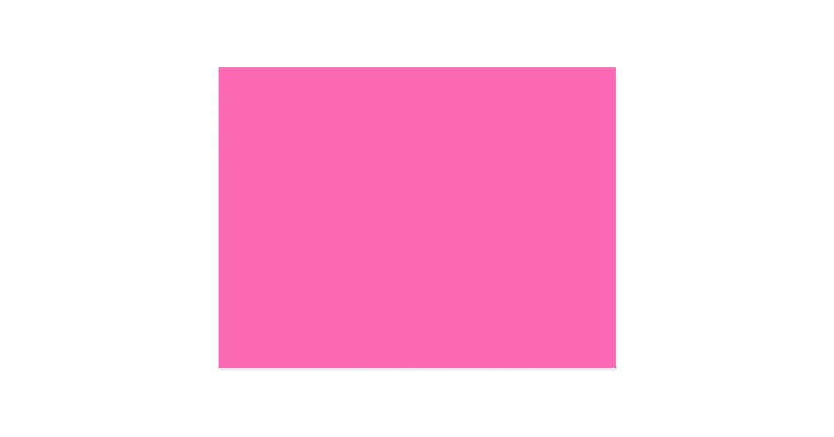 Bright Hot Candy Pink Solid Trend Color Background Postcard | Zazzle.com