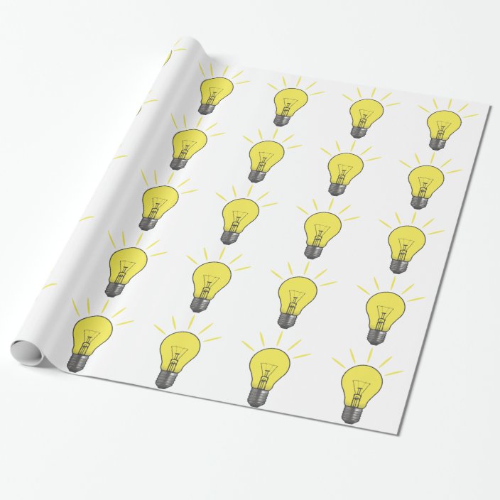 Bright Idea Light Bulb Wrapping Paper | Zazzle.com