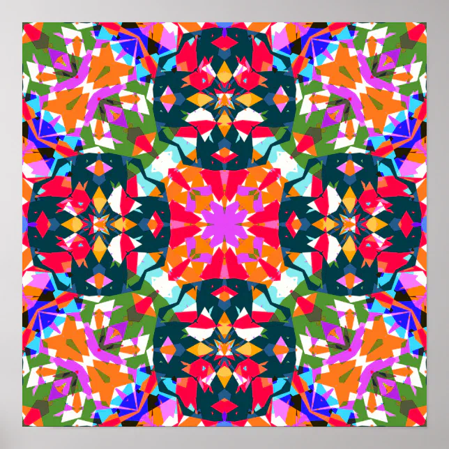 Bright Jolly Colorful Dopamine Decor Wall Poster | Zazzle