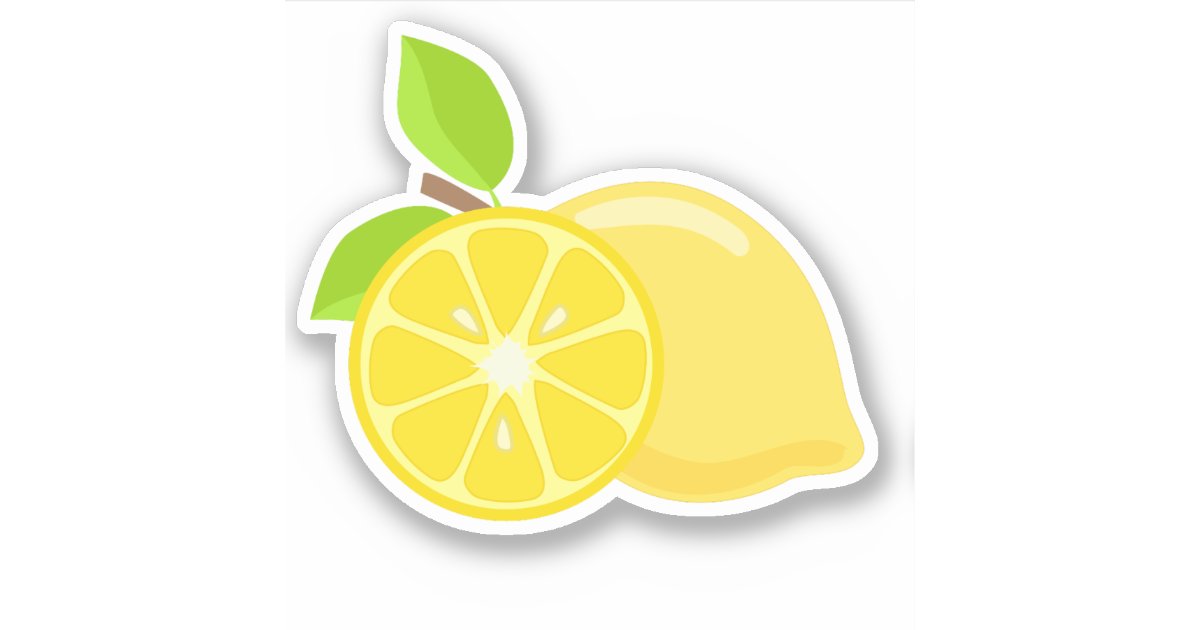 Bright lemons yellow sticker | Zazzle