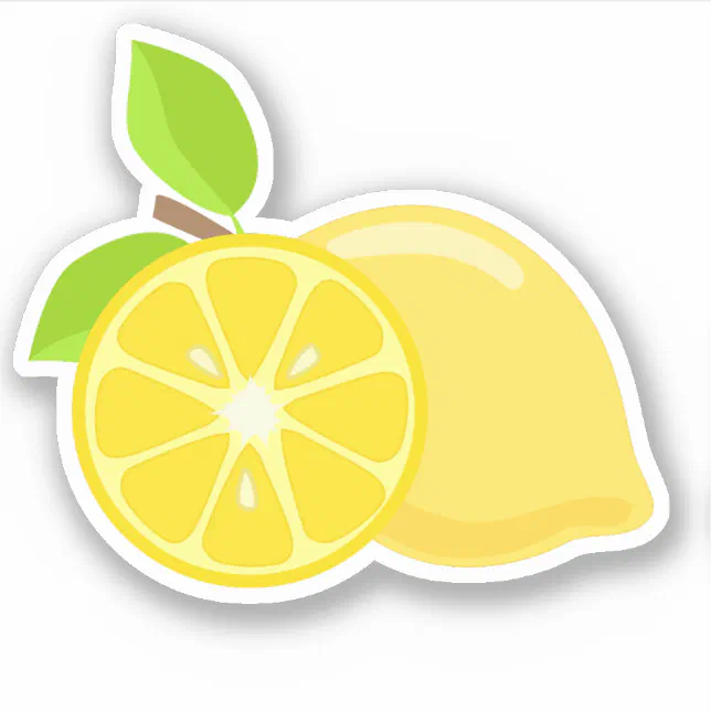 Bright lemons yellow sticker | Zazzle