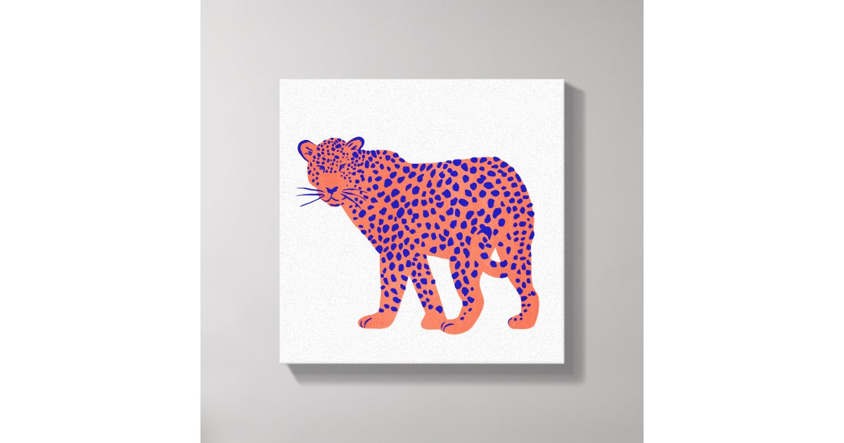 Bright Leopard Canvas Print | Zazzle