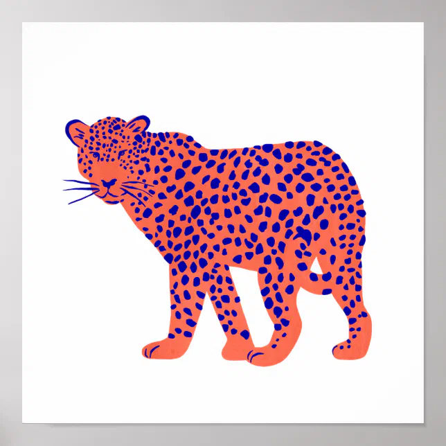 Bright Leopard Poster | Zazzle