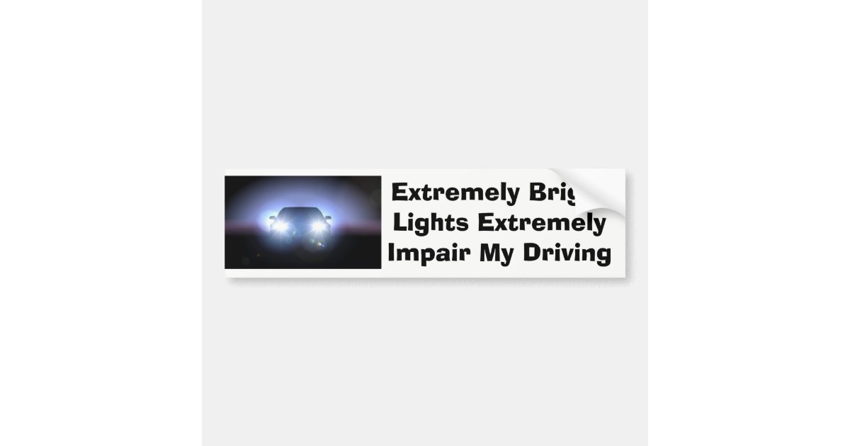 Bright Lights Bumper Sticker | Zazzle