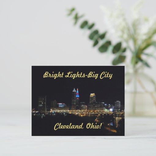 Bright Lights Cleveland Ohio Postcard | Zazzle