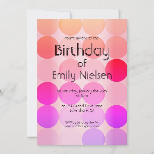 Bright Modern Birthday Invitation | Zazzle
