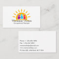Bright Modern Occupational Therapist Autism Logo Business Card | Zazzle