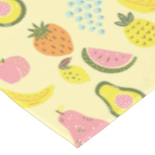 Bright Modern Tropical Fruit Pattern Tablecloth | Zazzle